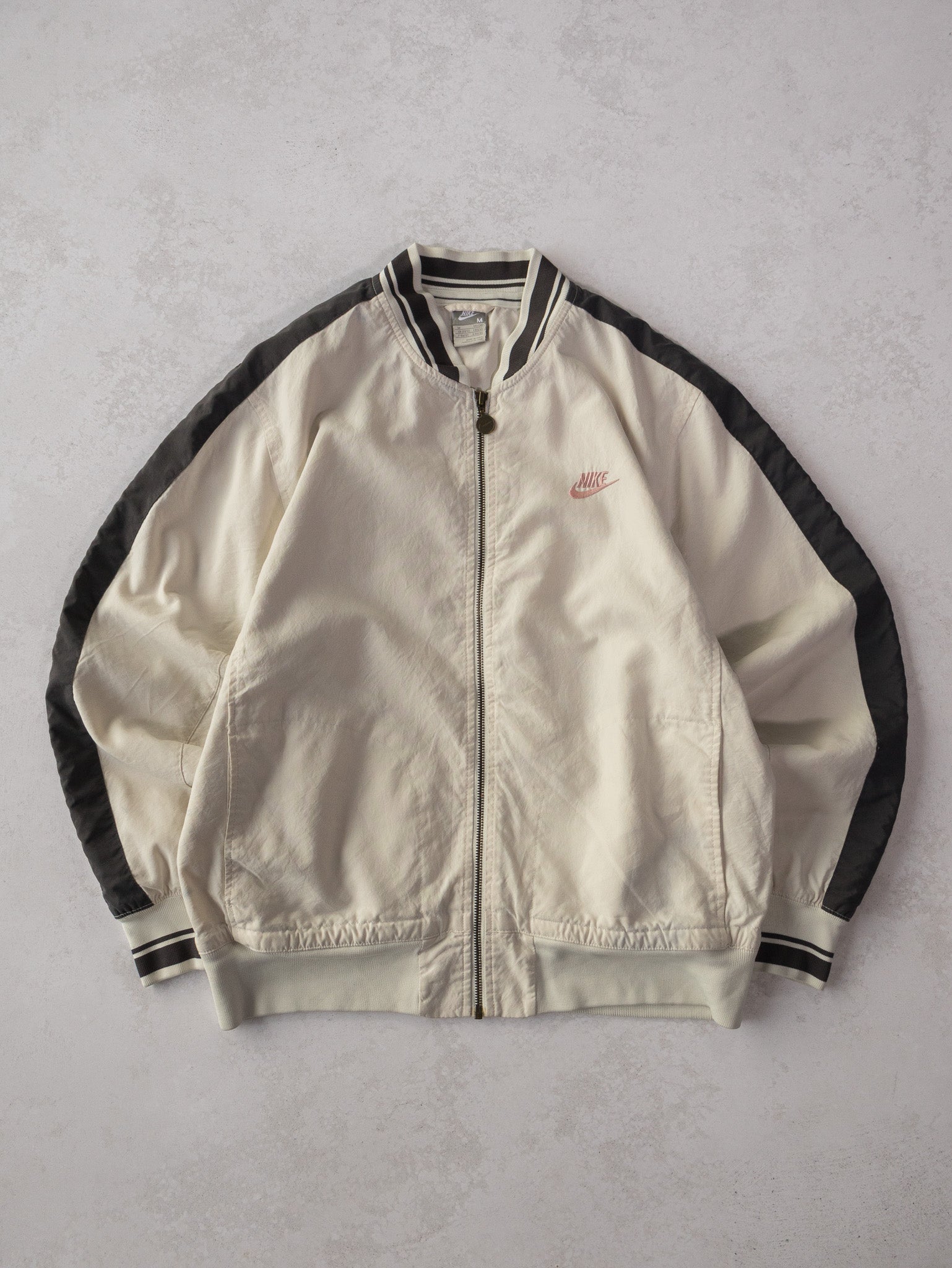 Vintage Nike Cream Bomber Jacket (M)